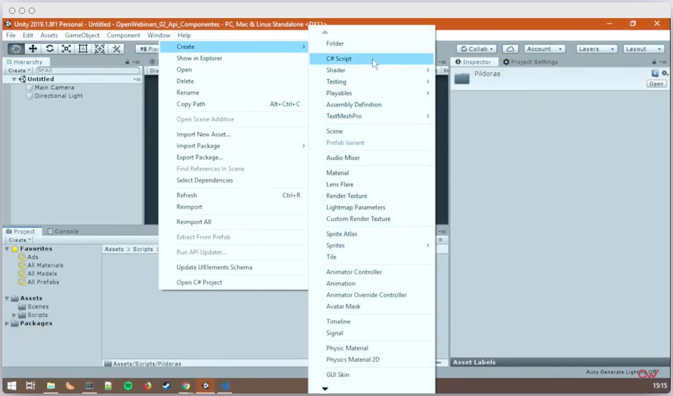 Mover un objeto al puntero al hacer clic con Unity | OpenWebinars