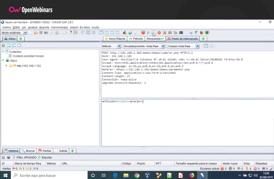 Realizar un ataque Parameter Tampering | OpenWebinars